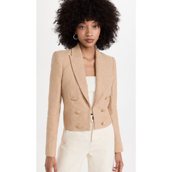 L'AGENCE | Jackets & Coats | Lagence Inez Nubby Tweed Cropped Blazer ...